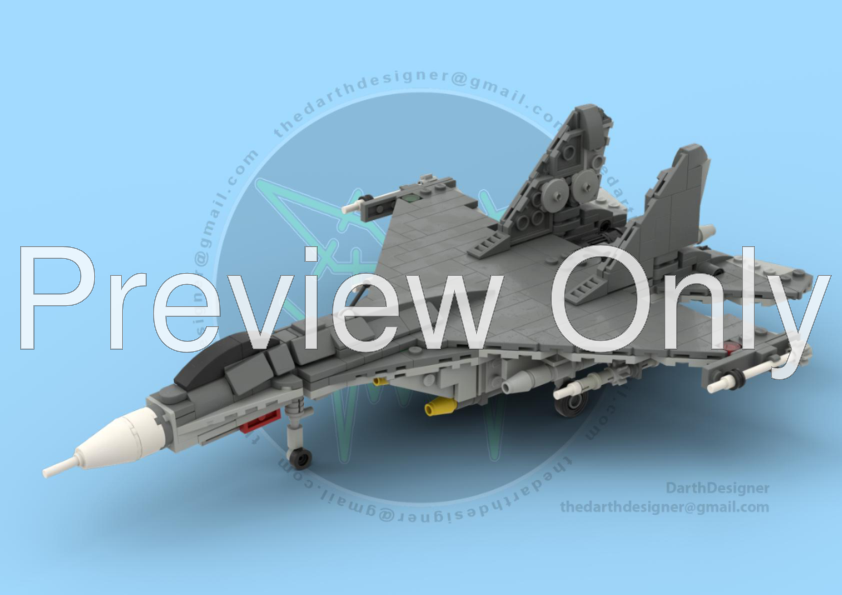 LEGO MOC Sukhoi SU-27 | SU-35 - 1:70 Scale by DarthDesigner | Rebrickable - Build with LEGO