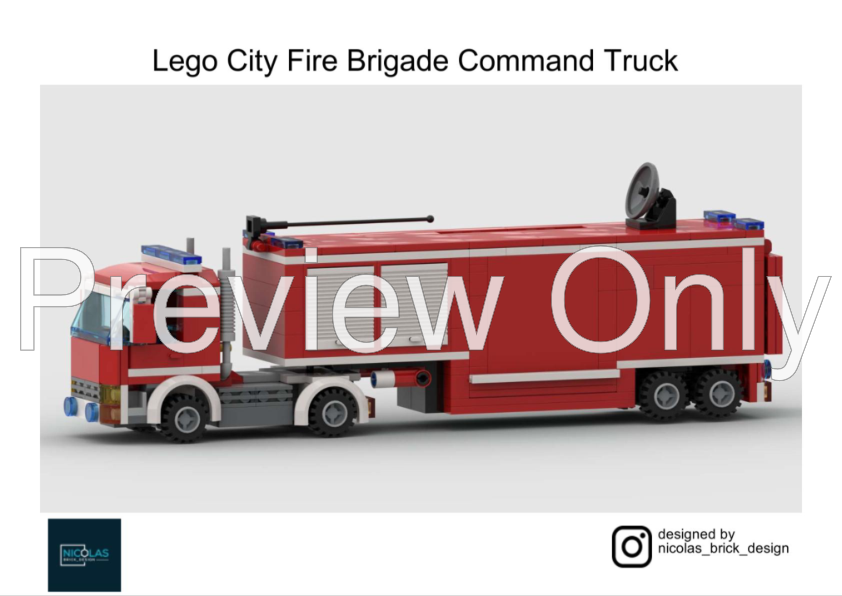 LEGO MOC Lego City Fire Brigade Command Truck by nicolas_brick_design ...