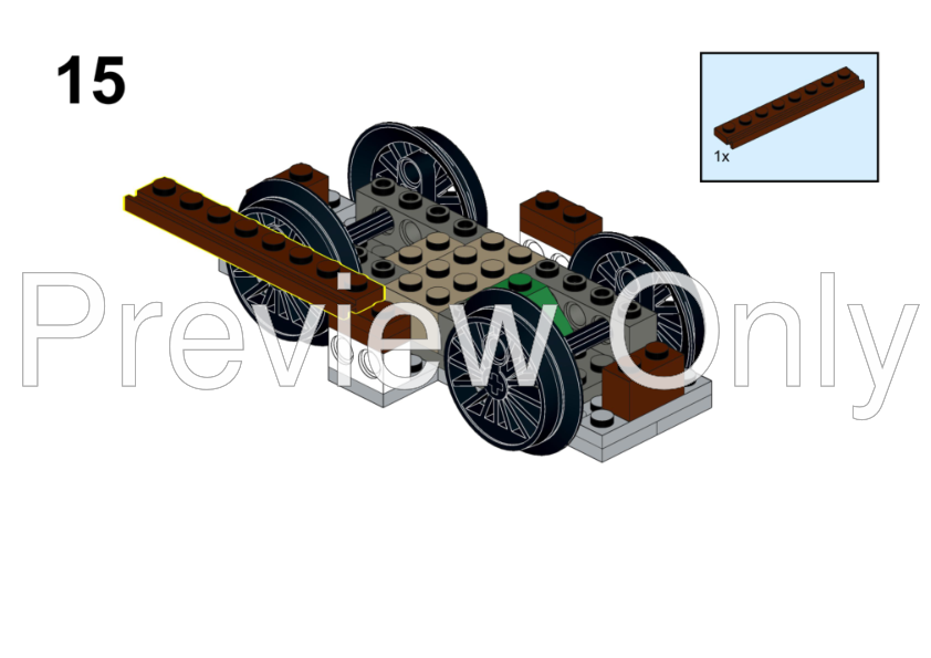 LEGO MOC old-fashioned lego steam train by lok111 | Rebrickable - Build ...