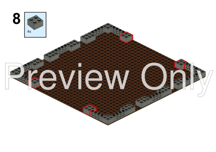 LEGO MOC MILS Modified 32x32 Road Module, Straight with Road ...