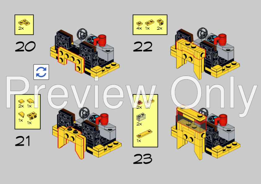 LEGO MOC Cabover Truck v2 by owstin | Rebrickable - Build with LEGO