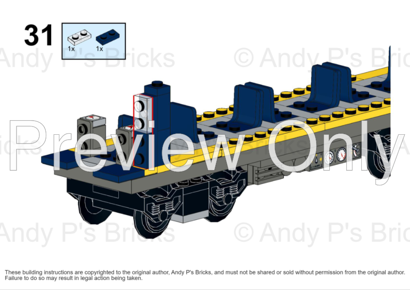 LEGO MOC Class 444 Desiro 5-Carriage EMU Train in South Western Railway ...