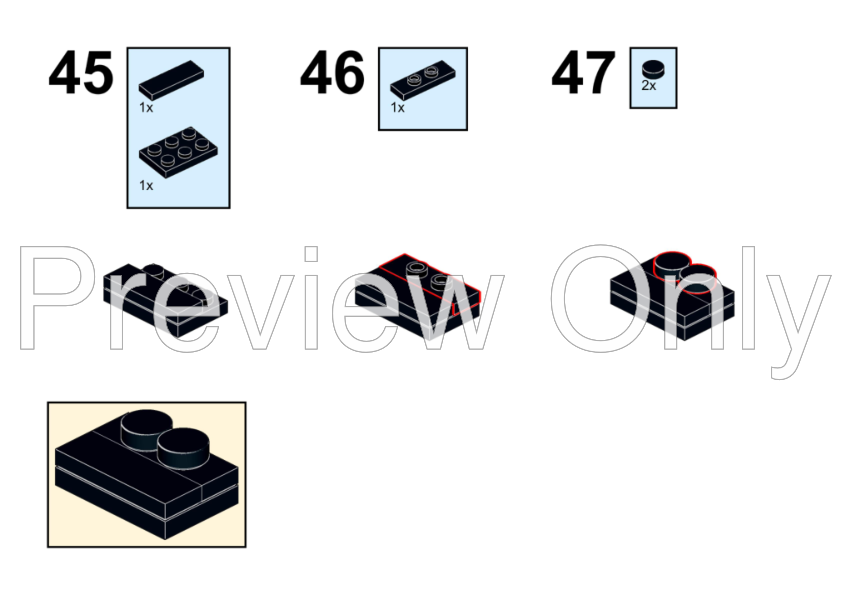 LEGO MOC ACL 1504 Steam Locomotive and Caboose in H0 scale for 4 stud ...