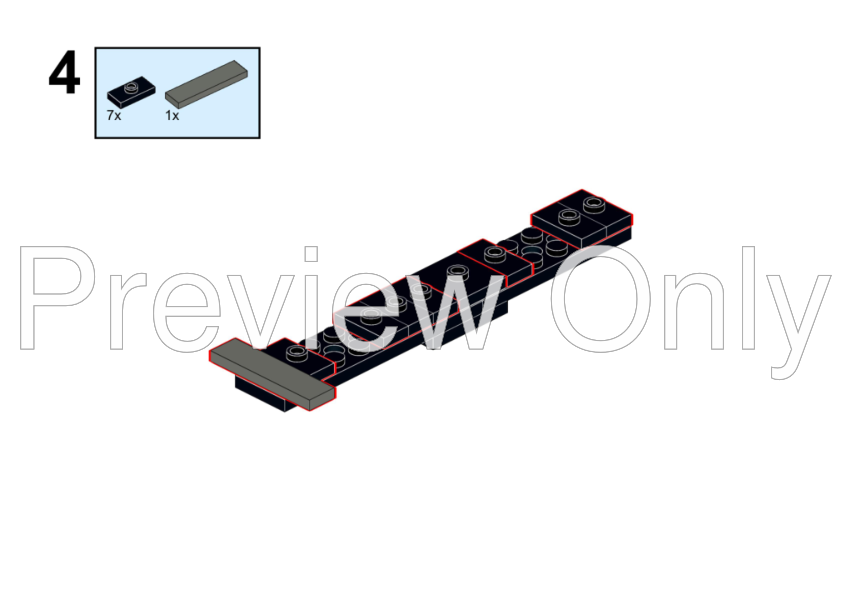 LEGO MOC ACL 1504 Steam Locomotive and Caboose in H0 scale for 4 stud ...