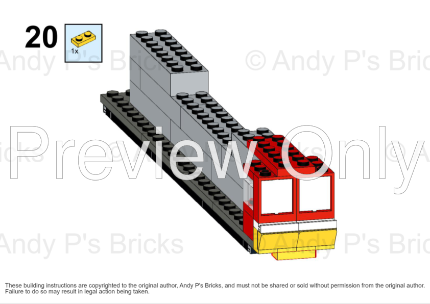 LEGO MOC 4-Wide Class 66 Diesel Locomotive Train In Deutsche Bahn (DB ...
