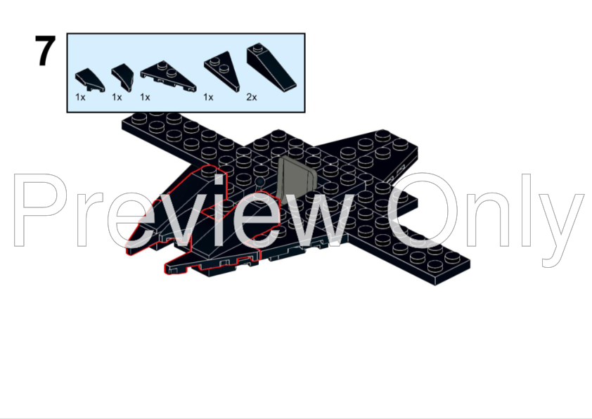 LEGO MOC Mini Batwing 89 by Double_U_Bricks | Rebrickable - Build with LEGO