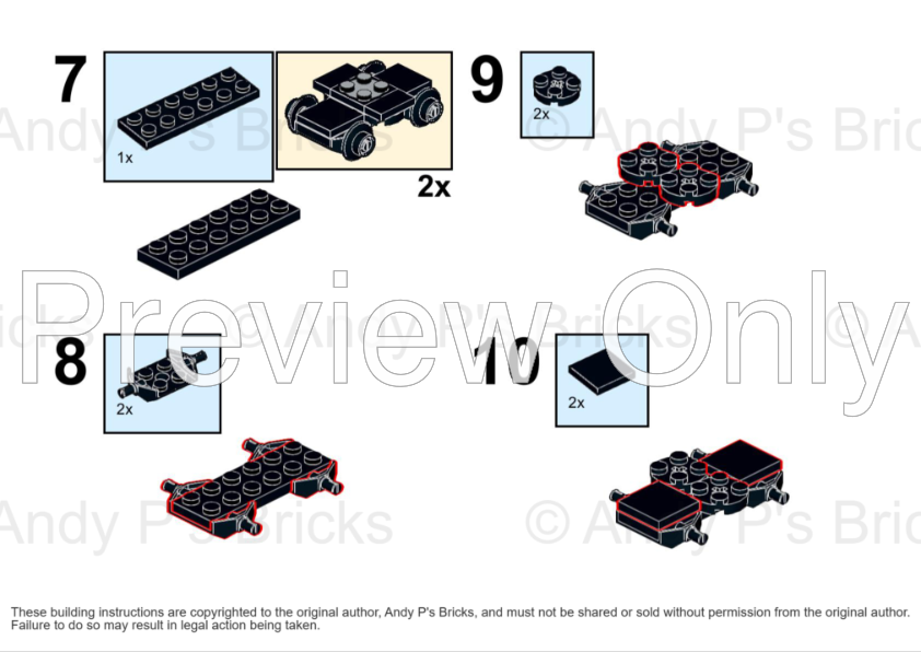 LEGO MOC 4-Wide GWR Castle HST Set - 2 Power Cars & 4 MK3 Carriages by ...