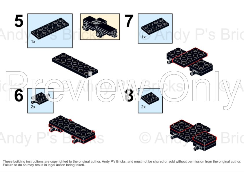 LEGO MOC 4-Wide Container Train Wagon With 20ft & 40ft Containers by ...