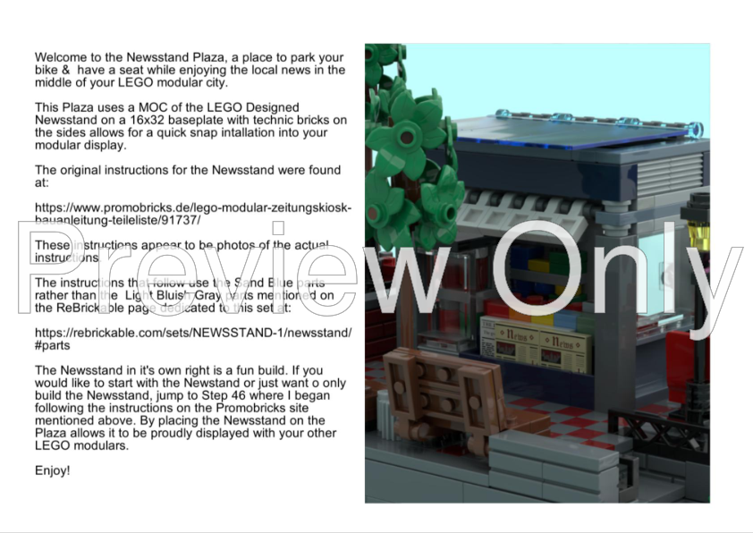 LEGO MOC Newsstand Plaza by HarleyEarl | Rebrickable - Build with LEGO