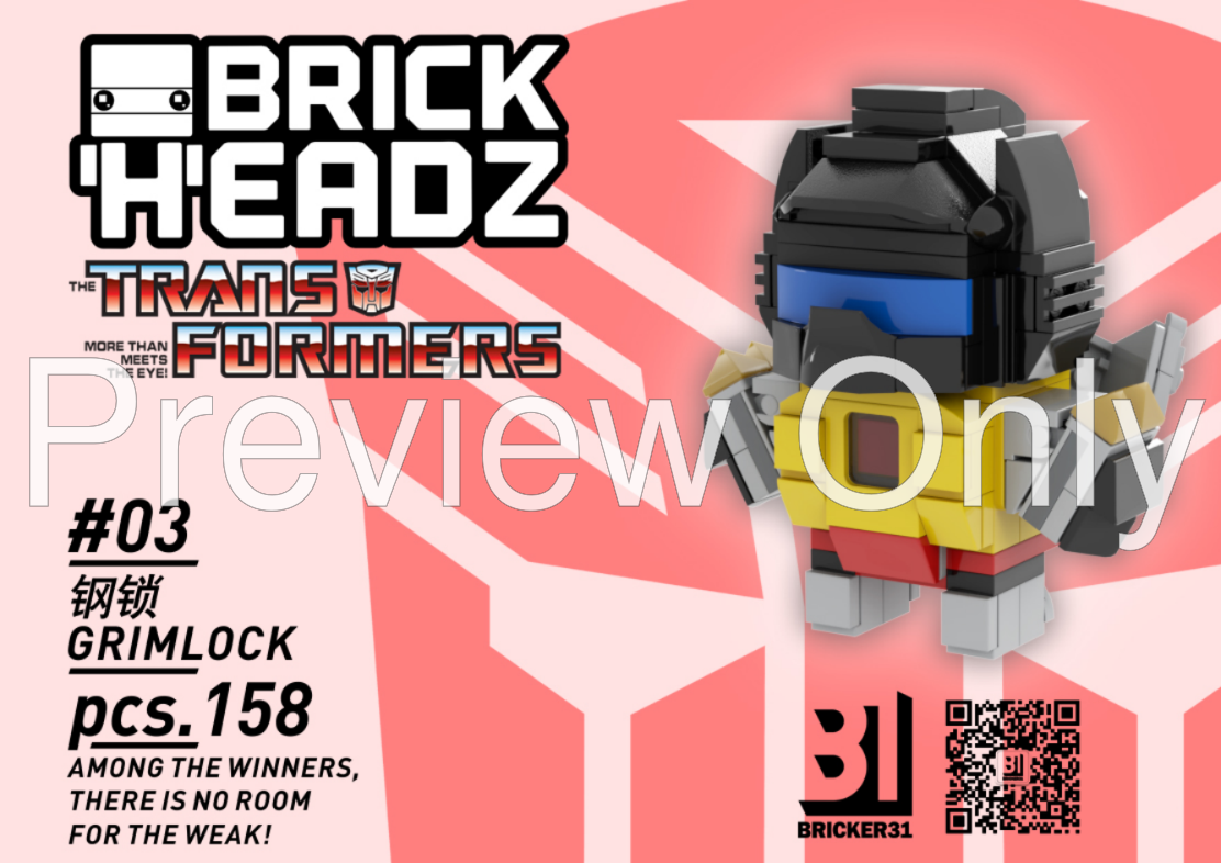 LEGO MOC MOC - Brickheadz GRIMLOCK by Bricker31 | Rebrickable - Build ...