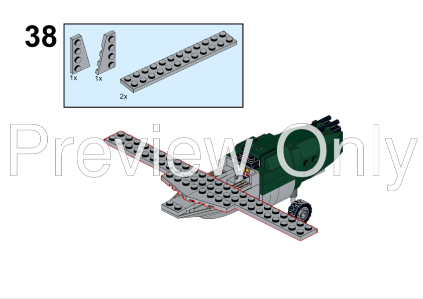 LEGO MOC Lockheed P-38 Lightning by Paulmanaitor | Rebrickable - Build ...