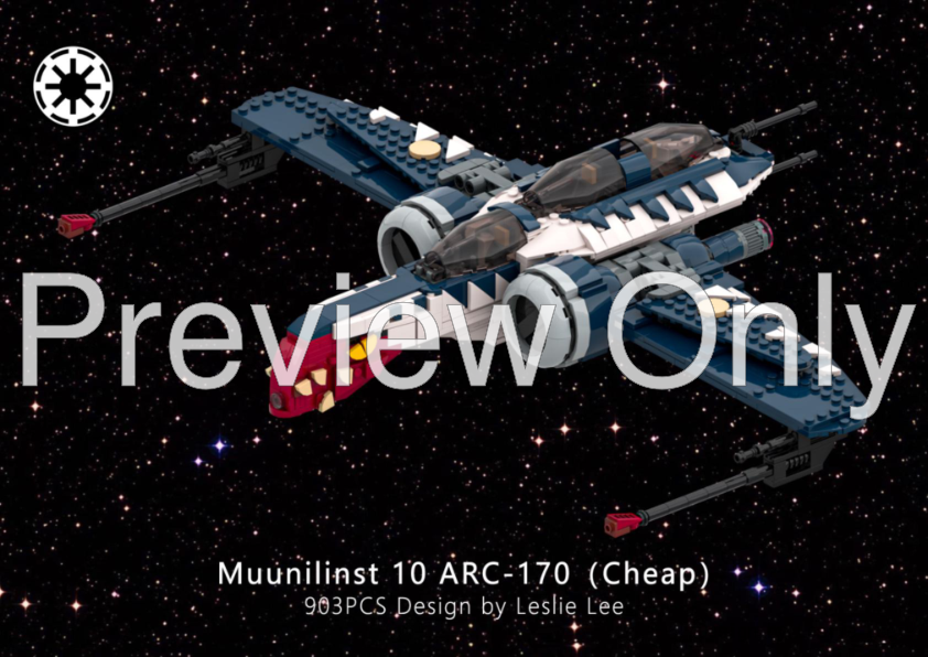 LEGO MOC ARC-170 Muunilist 10 by LeslieLee | Rebrickable - Build with LEGO
