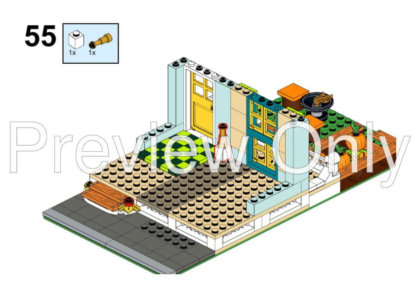 Lego Moc Autumn Apartment Modular Building By Legomodularbuilding