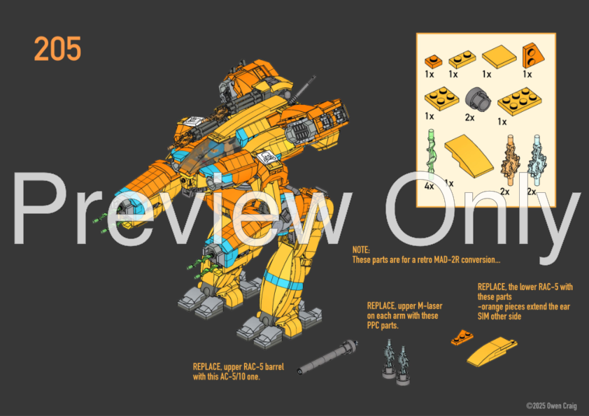 LEGO MOC Marauder MAD-5R+ Battletech Mechwarrior Mech by canuck33 ...