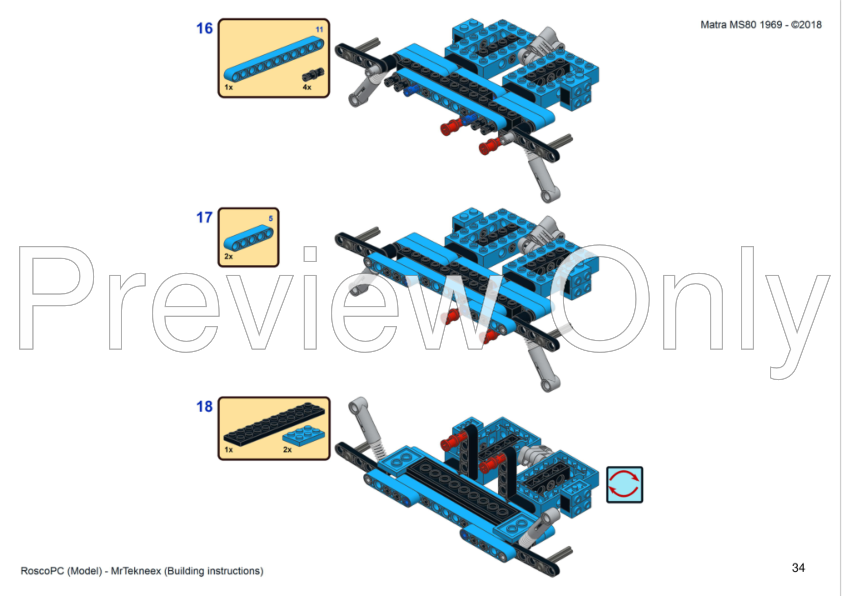 LEGO MOC Matra MS80 - scale 1:8 by RoscoPC | Rebrickable - Build with LEGO