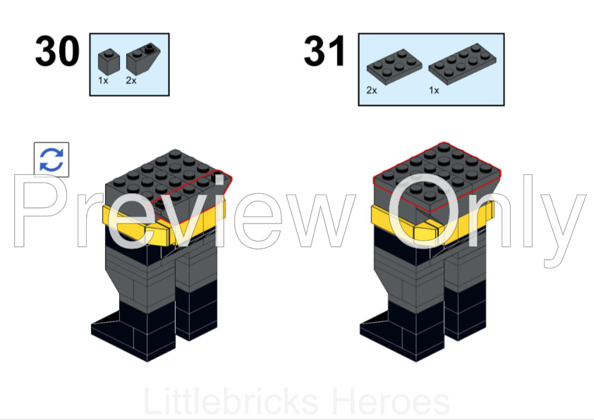 LEGO MOC Bat-man Lego Figure by LittlebricksHeroes | Rebrickable ...
