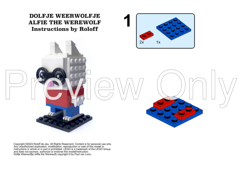 LEGO MOC Dolfje Weerwolfje (Alfie the Werewolf) by Roloff | Rebrickable ...