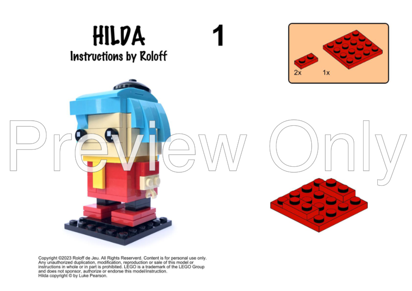 LEGO MOC Hilda Brickhead by Roloff | Rebrickable - Build with LEGO