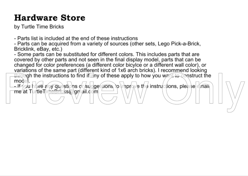 LEGO MOC Hardware Store by Turtle Time Bricks | Rebrickable - Build ...