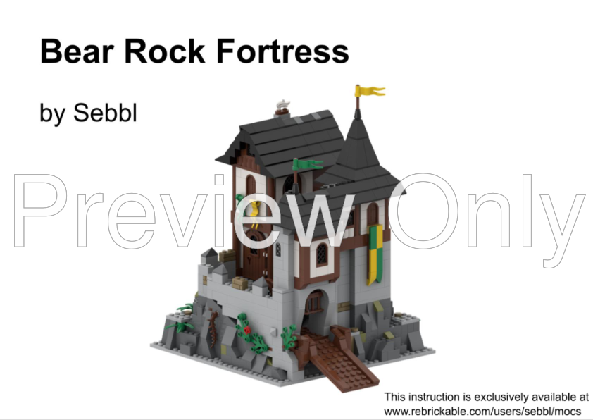 LEGO MOC Bear Rock Fortress by sebbl | Rebrickable - Build with LEGO