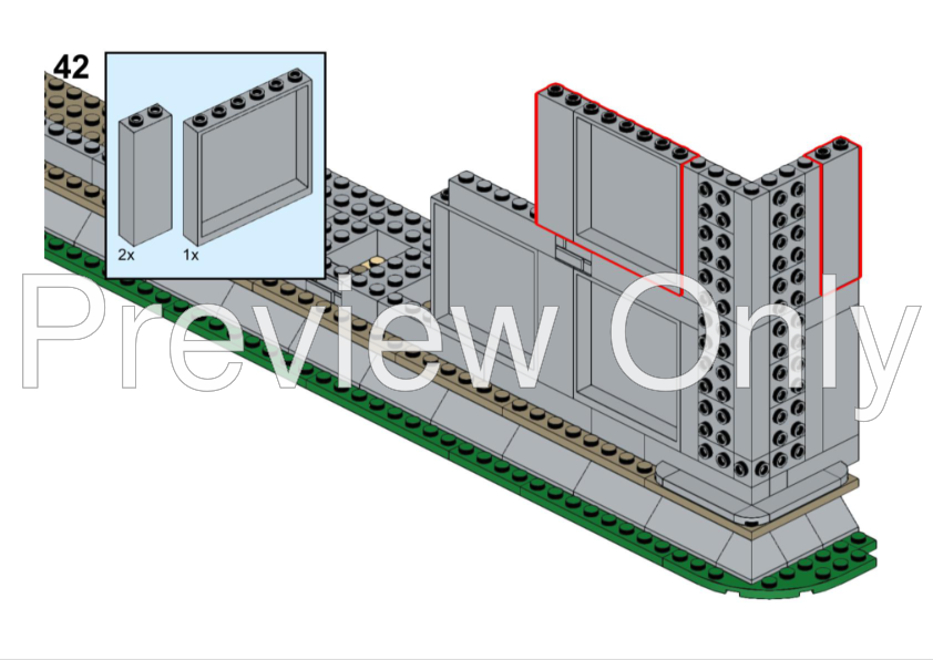 LEGO MOC Set 43222 Castle Enclosure (Light Grey) by Brick Artisan ...