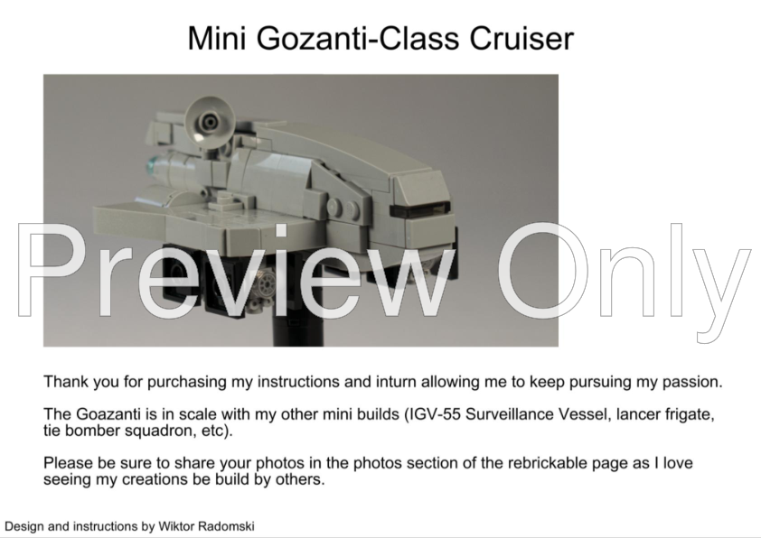 LEGO MOC Mini Gozanti-Class Cruiser by Wiktor Radomski | Rebrickable ...