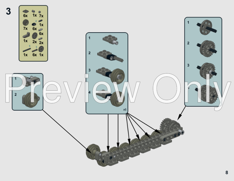 LEGO MOC M26 Pershing Tank by jeffmcclain | Rebrickable - Build with LEGO