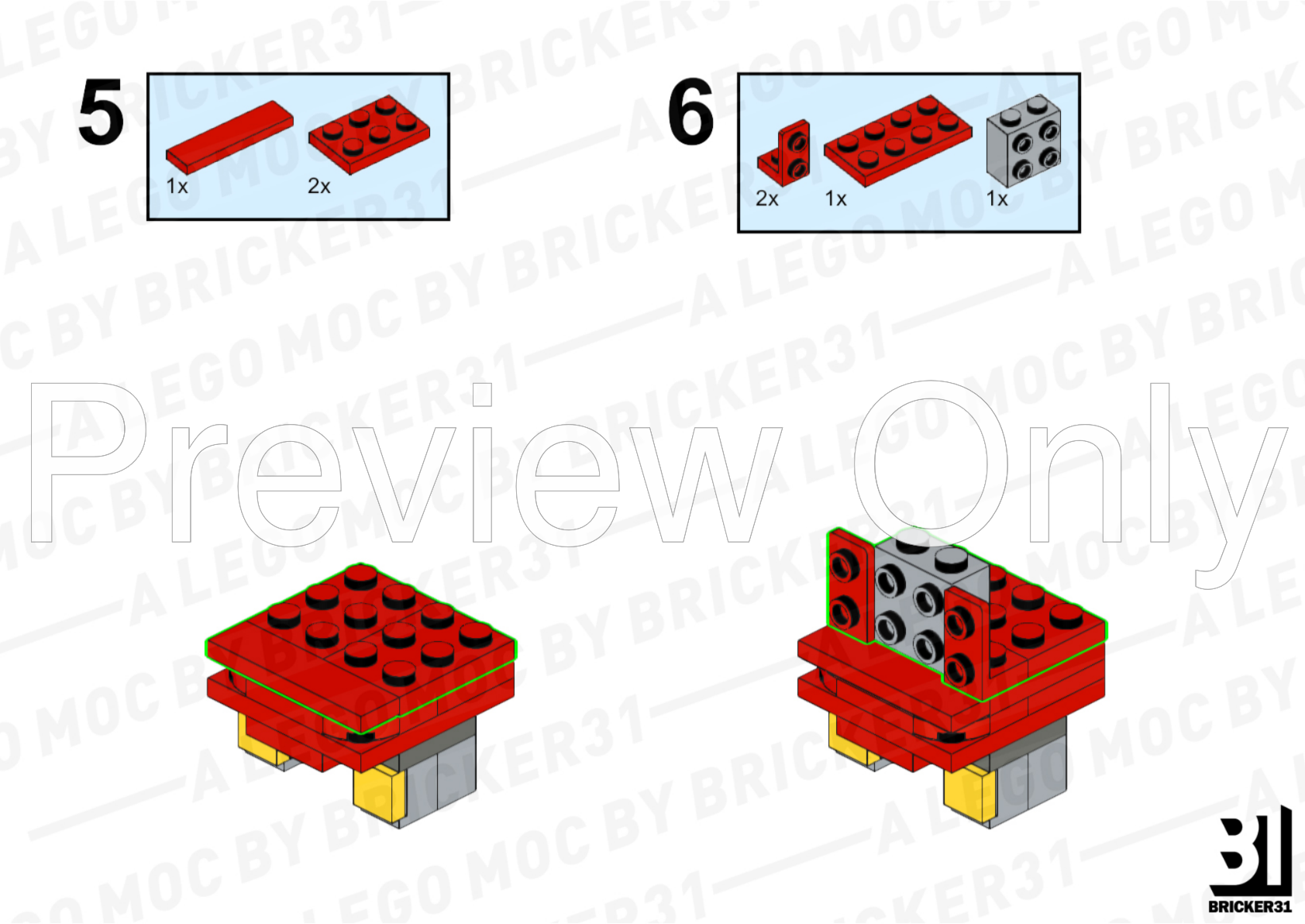 LEGO MOC MOC - Brickheadz SNARL by Bricker31 | Rebrickable - Build with ...