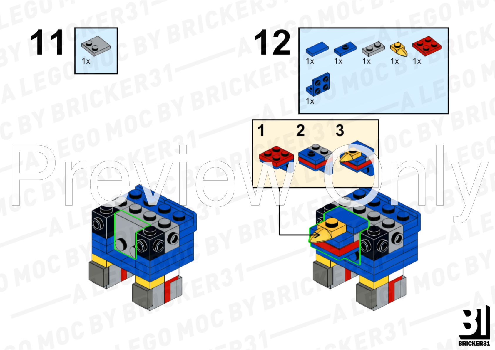 LEGO MOC MOC - Brickheadz SWOOP by Bricker31 | Rebrickable - Build with ...