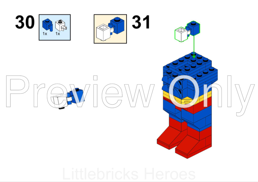 LEGO MOC Super Man Lego Figure by LittlebricksHeroes | Rebrickable ...