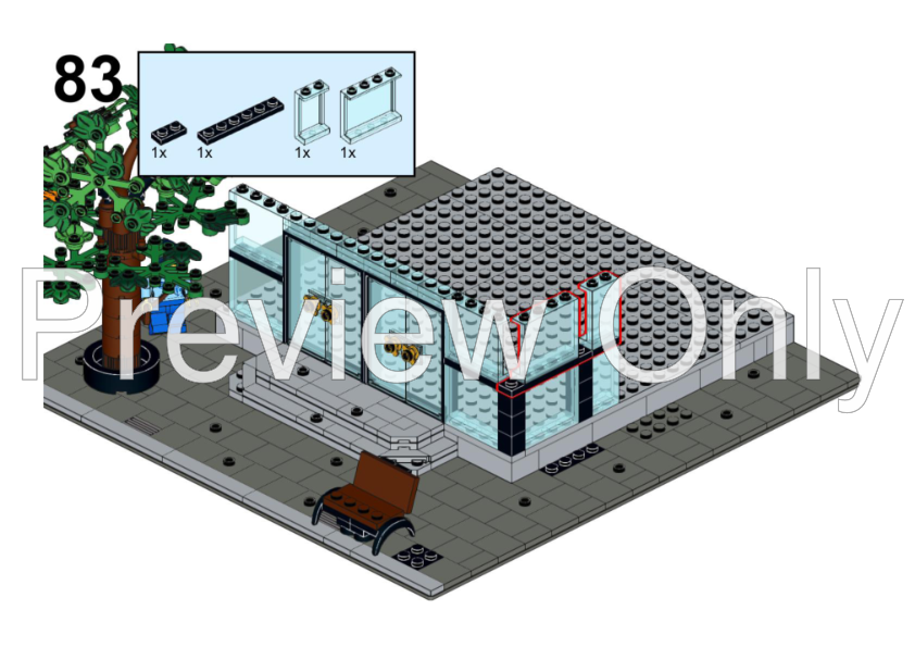 LEGO MOC Downtown Skyscraper by Legofan2222 | Rebrickable - Build with LEGO