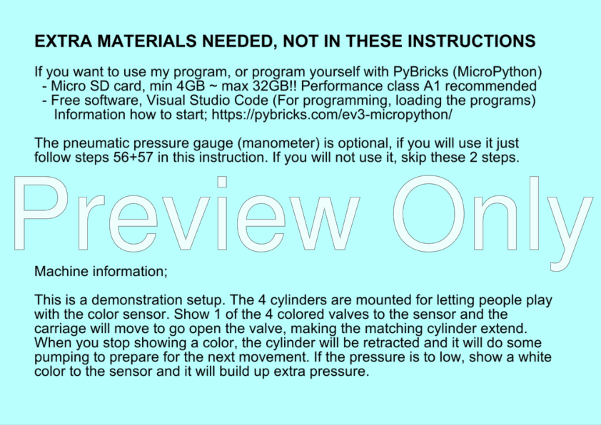 LEGO MOC Quadruple individual pneumatic valve control with 2 motors ...