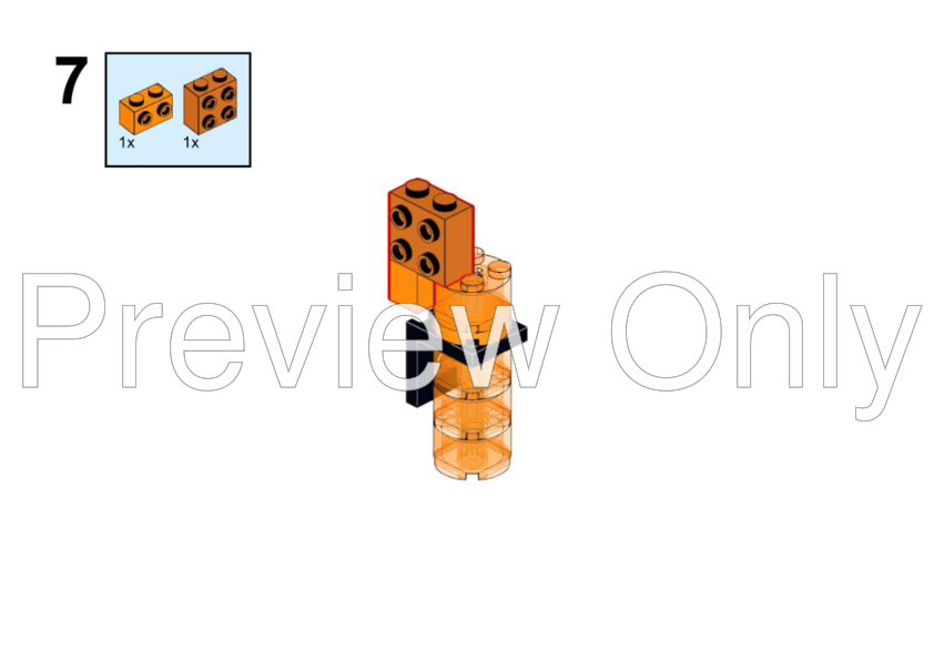 LEGO MOC Up-Scaled Trans-Orange Chainsaw by ZTBricks | Rebrickable ...