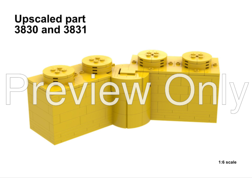 LEGO MOC Upscaled Hinge part 3830 and 3831 by wimykema | Rebrickable ...