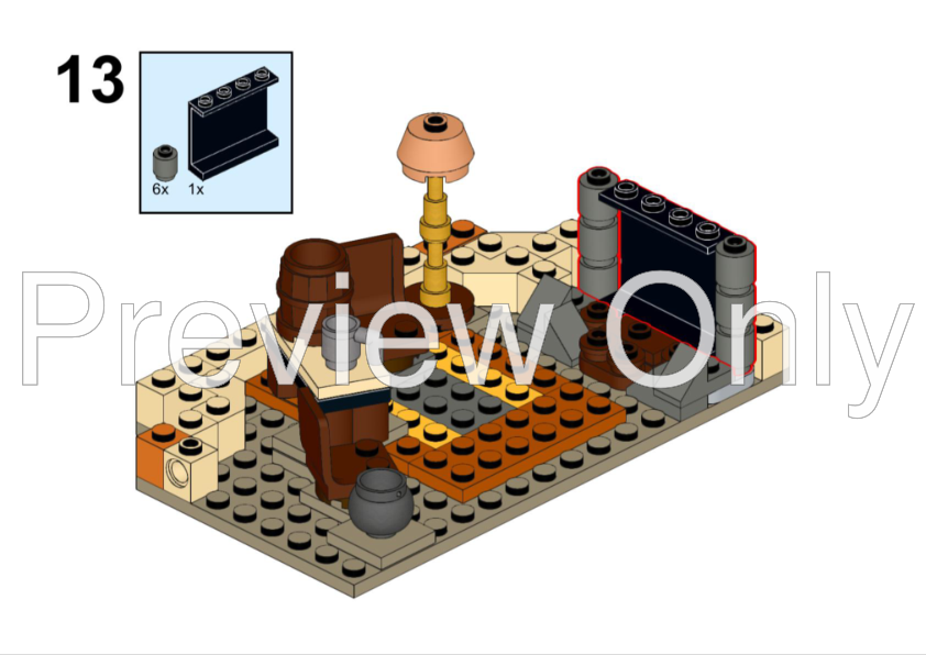 Lego Moc Hp Modular Red Common Room Great Tower 24 By Gobsmack