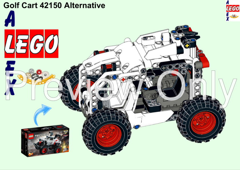 LEGO MOC Golf Cart 42150 Alternative by ErikGS | Rebrickable - Build ...