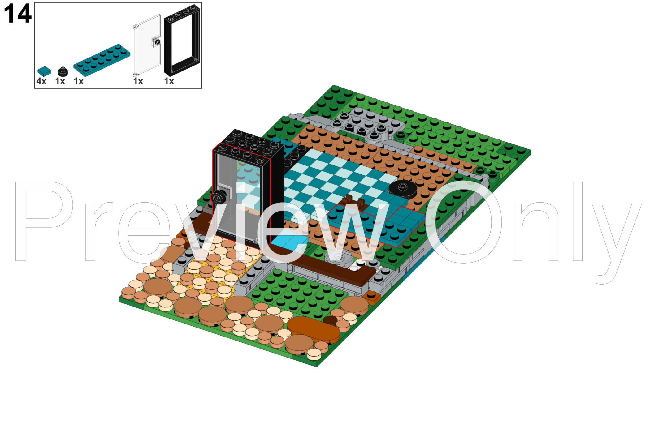 LEGO MOC Barber Shop by BrickAtive | Rebrickable - Build with LEGO