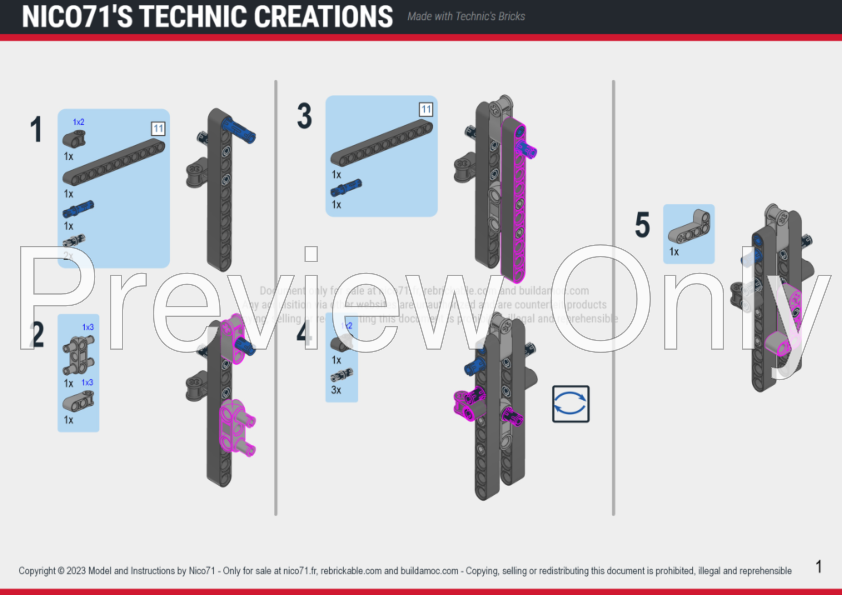 LEGO MOC 3-Cylinder Pneumatic Engine by Nico71 | Rebrickable - Build ...