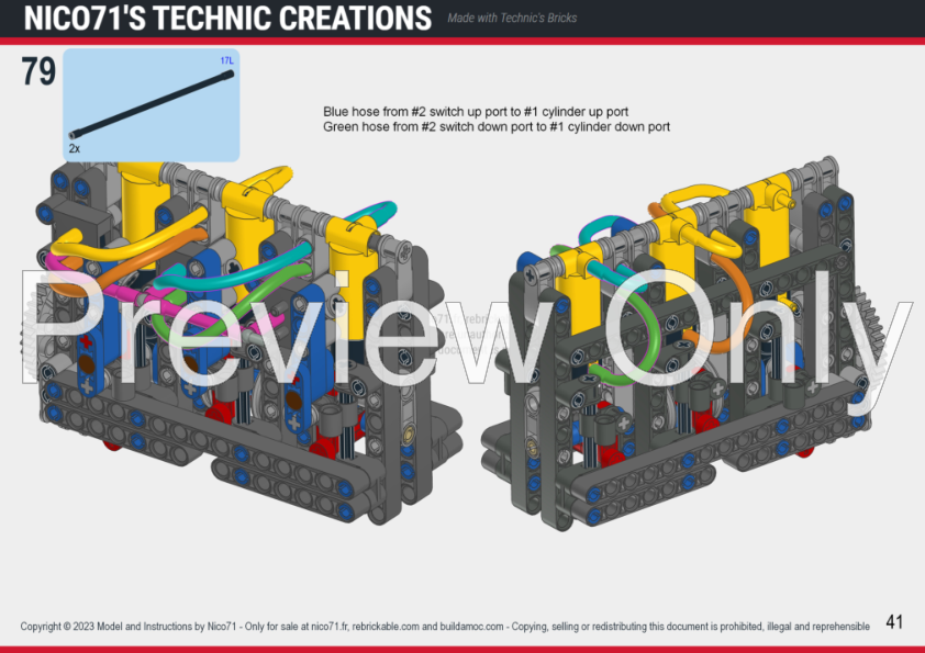 LEGO MOC 3-Cylinder Pneumatic Engine by Nico71 | Rebrickable - Build ...