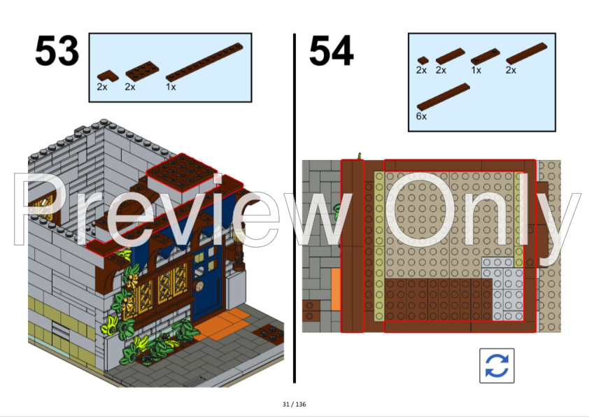 Lego Moc Downtown Mansion By Colorful Brick Rebrickable Build With Lego