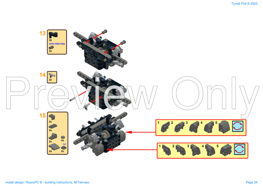 LEGO MOC Tyrrell P34 1976 - scale 1:8 by RoscoPC | Rebrickable - Build ...