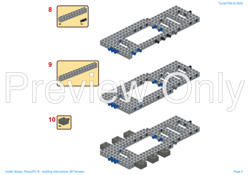LEGO MOC-158318 Tyrrell P34 1976 - scale 1:8 by RoscoPC | Rebrickable ...
