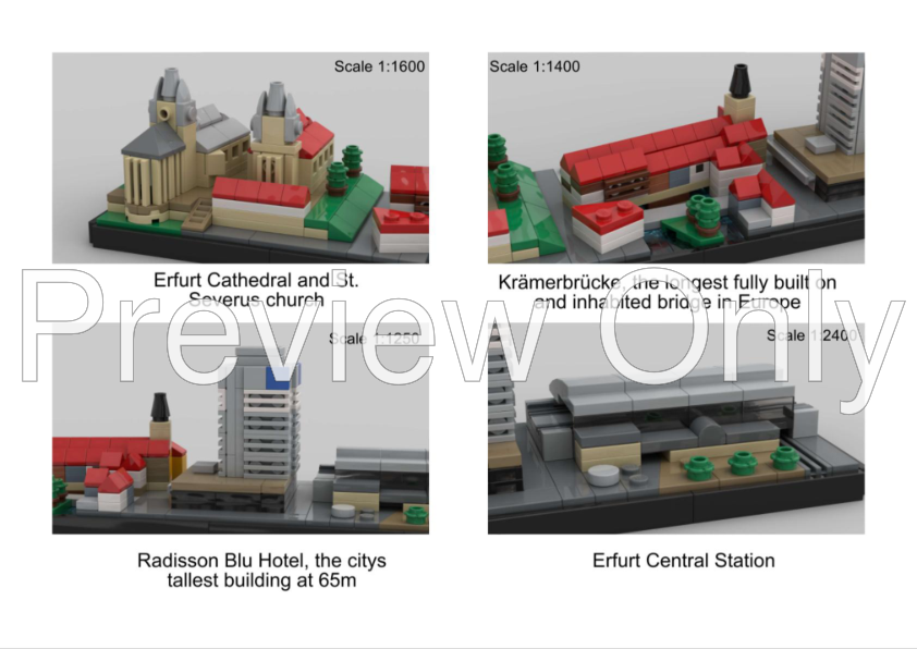 LEGO MOC-158617 Erfurt Skyline by tralux21 | Rebrickable - Build with LEGO