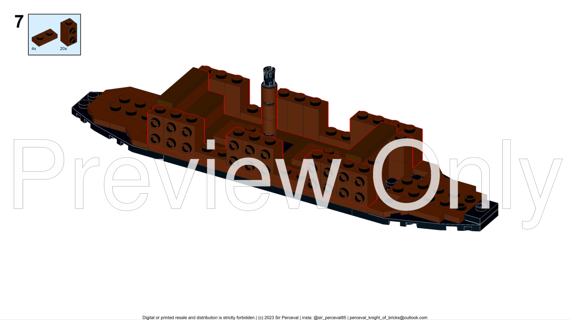 LEGO MOC Medieval Falcon Knight Ship by Sir Perceval | Rebrickable ...