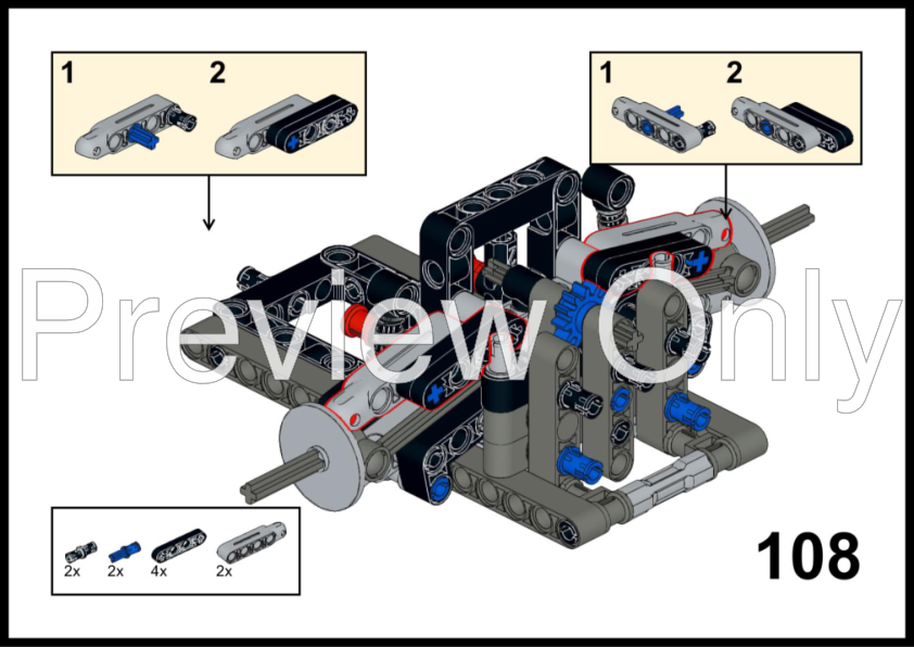 LEGO MOC Custom Lego Ford GT 2022 42154 RC conversion instruction by ...