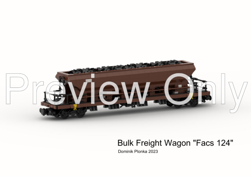 LEGO MOC Bulk Freight Wagon "DB Facs 124" (8w) by copernicus508 | Rebrickable - Build with LEGO