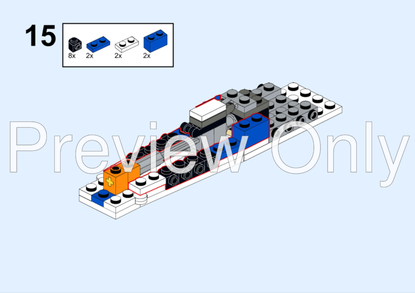 Lego Moc Pixel Dans 75364 E Wing Modifications Incl Display Stand By