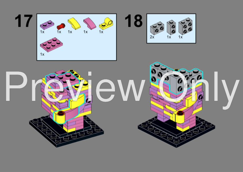 LEGO MOC Yummy Mummy and Fruit Brute Brickheadz by Penguins and plastic ...