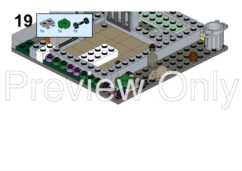 LEGO MOC Police station (on a 16x16 baseplate) by Bas_G | Rebrickable ...