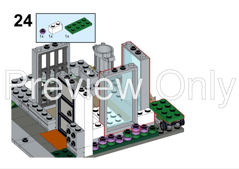 LEGO MOC Police station (on a 16x16 baseplate) by Bas_G | Rebrickable ...
